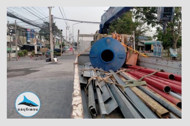 งานขนย้ายวัสดุก่อสร้าง ของ ชลบุรีเครน พร้อมให้บริการด้วยความมั่นใจ